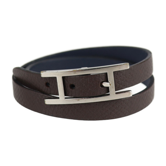 Hermes | Jewelry | Hermes Api Bracelet Notation Size S Leather Brown ...